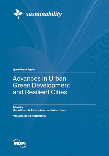 Advances In Urban Green Development And Resilient Cities Mdpi Books