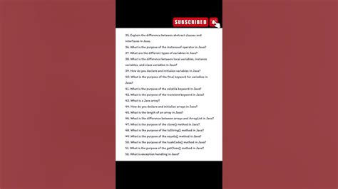 😥😱java Interview Questions Java Javaprogramming Youtubeshorts