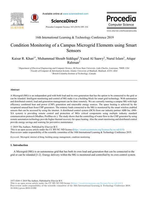Pdf Intelligent Monitoring And Control Of Microgrid Using Smart Sensor