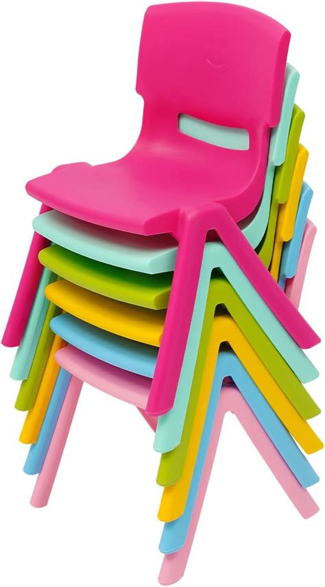 Eapmic 6pcs Classroom Chairscolorful School Stackable