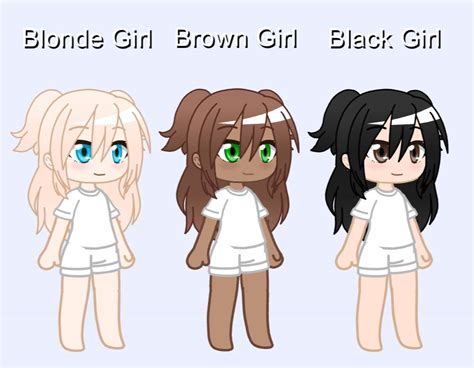 Blonde Girl Brown Girl Black Girl Gacha Club By Caki39 On Deviantart