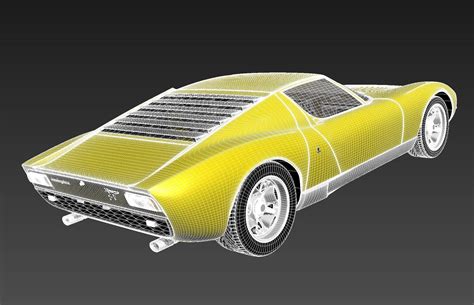 Lamborghini Miura P400 SV 1971 3D Model By SQUIR