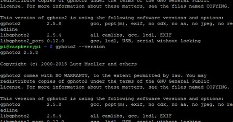 Hello Raspberry Pi Install And Test Python Gphoto Python Interface To Libgphoto On