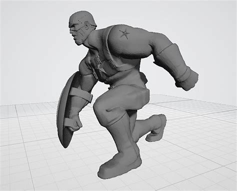 Captain America Statues 3d Printing Model Ready To Print Stl