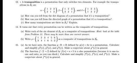 Transpositions In S5 0 Consider A Transposition That Only Switches Two