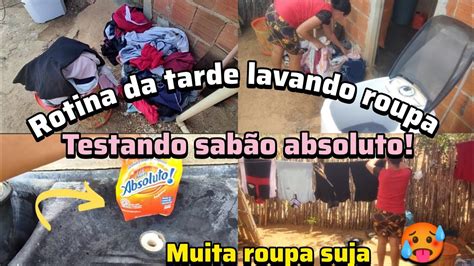 Cansei Rotina da tarde dias sem lavar roupa primeira vez testando sabão absoluto rumo k