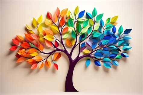 Premium Vector Colorful Tree