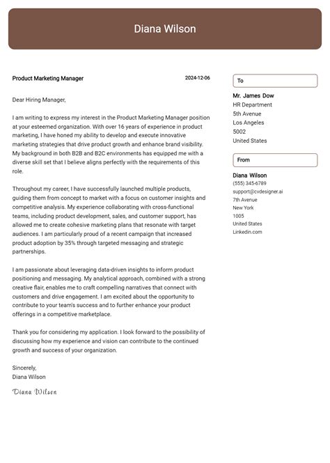 21 Product Marketing Manager Cover Letter Examples And Templates For