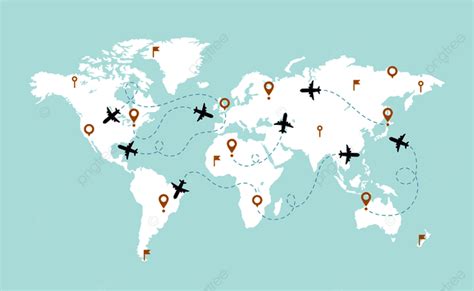세계지도 비행기 트랙 또는 직접 꼬리 Png 일러스트 및 벡터 에 대한 무료 다운로드 Pngtree