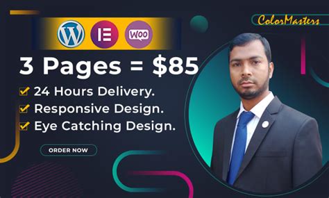 Do Responsive Wordpress Design And Develop By Elementor Pro By Colormasters Fiverr