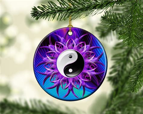 Yin Yang Tie Dye Porcelain Custom Christmas Tree Ornament Tai Etsy