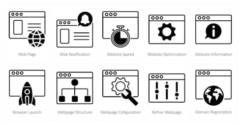 Premium Vector A Set Of 10 Seo Icons As Webpage Web Notification