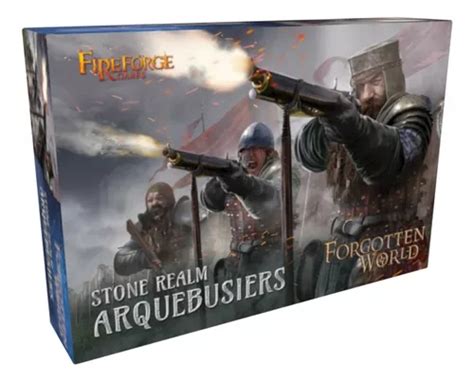 Caixa 12 Minis Dwarf Arquebusiers Fireforge Forgotten World