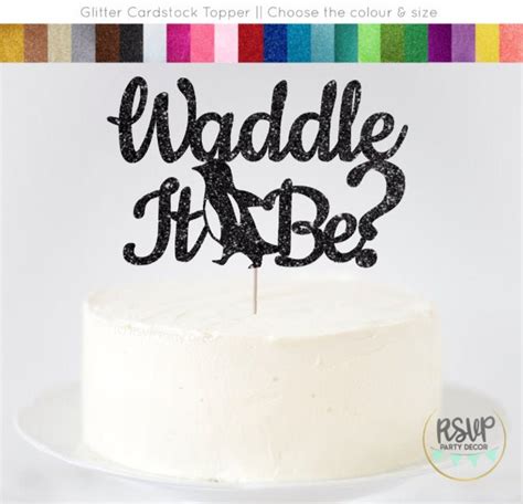 Waddle It Be Cake Topper Penguin Cake Topper Winter Gender Etsy