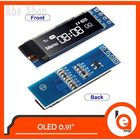 Jual LCD OLED 0 91 Inch White 128X32 I2C Module Display Modul Layar Serial 0 91 Putih Shopee