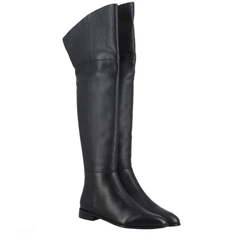 Buy Saint G Solid Black Leather Zipper Boots Online