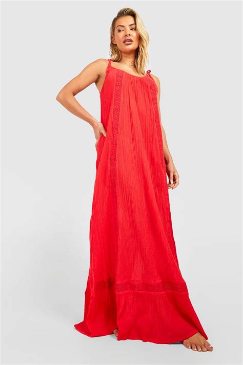 Besticktes Maxi Strandkleid Boohoo