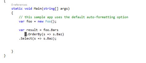 Autoformatting How To Get LINQ To Autoformat In Visual Studio Appropriately Stack Overflow