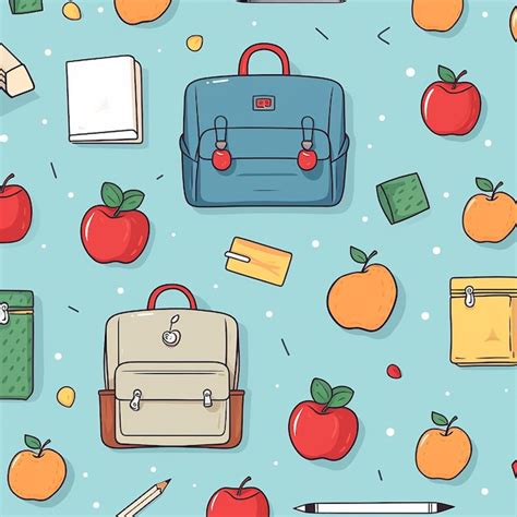 Premium Ai Image Back To School Pattern