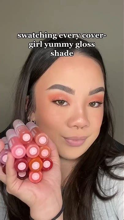 Swatching Every Covergirl Yummy Gloss Youtube