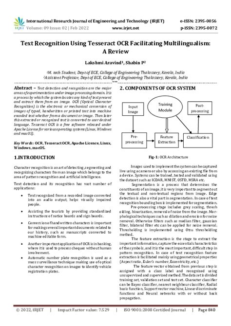 Pdf Text Recognition Using Tesseract Ocr Facilitating Multilingualism
