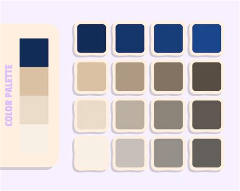 Premium Vector Midnightblue Tan Bisque Linen Color Theory Rgb Color
