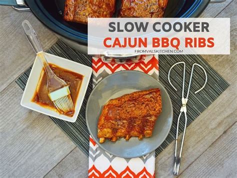 Slow Cooker Cajun Bbq Ribs Recipe From Vals Kitchen
