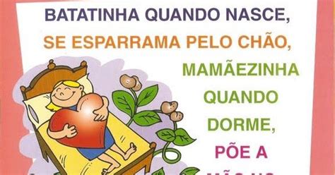 Parlendas Ilustradas Batatinha quando nasce se esparrama pelo chão