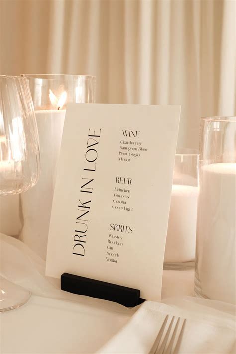 Drinks Menu Wedding Bar Signs Wedding Drink Station How Can This