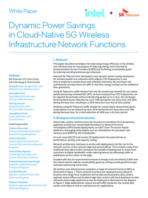 Intel Power Management Technology Intel® Industry Solution Builders