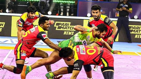 Pro Kabaddi League Bharat S Fabulous Performance Helps Bengaluru Bulls Tie With Patna
