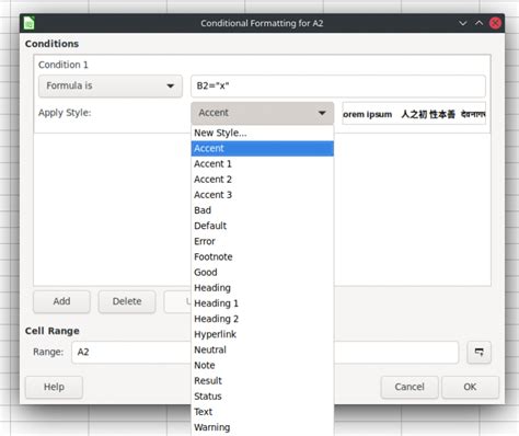 libreoffice calc conditional formatting ryan and debi