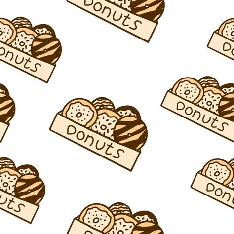Motif De Beignets Illustration Vectorielle Dans Un Style Plat De