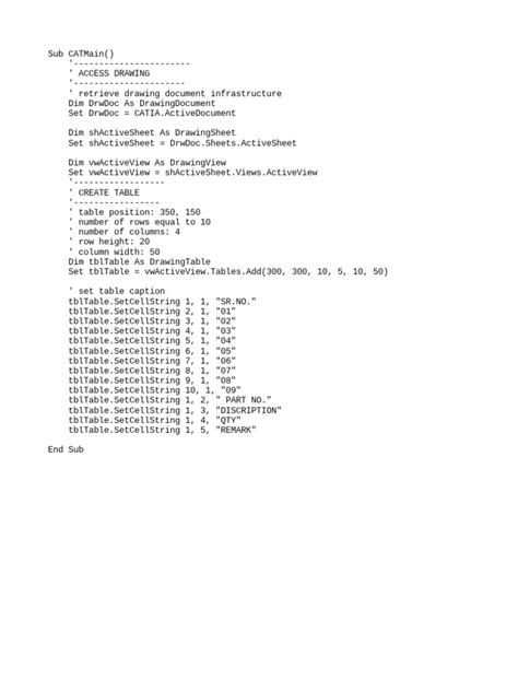 Generate Table Only Pdf