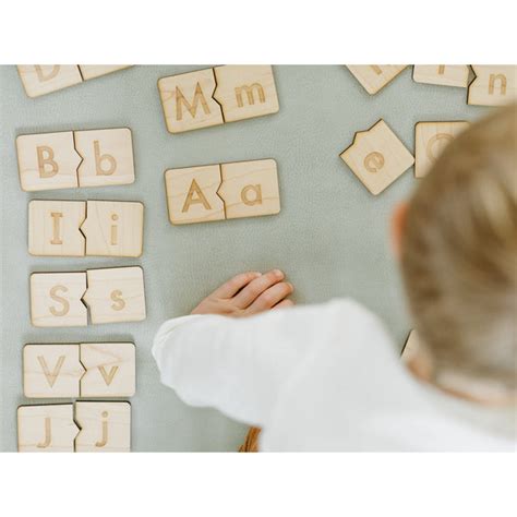 Wooden Alphabet Puzzle • Uppercase And Lowercase Matching Game Honeybug