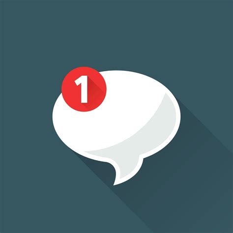 New Message Icon In Flat Style Incoming Inbox Email Vector