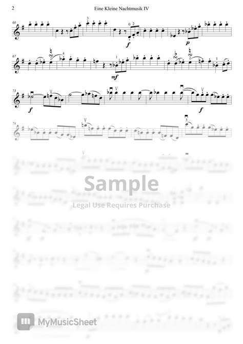 Mozart Eine Kleine Nachtmusik아이네 클라이네 나흐트무지크4악장 Mr포함 악보 By Lee