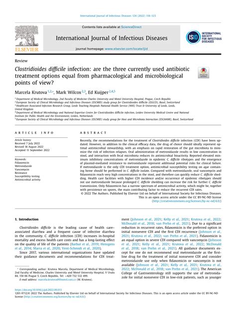 Pdf Clostridioides Difficile Infection Are The Three Currently Used