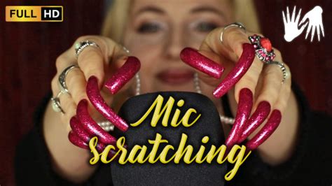 A S M R Scratching Long Nails With A Dark Red Sheen Eating Lora Long Nails