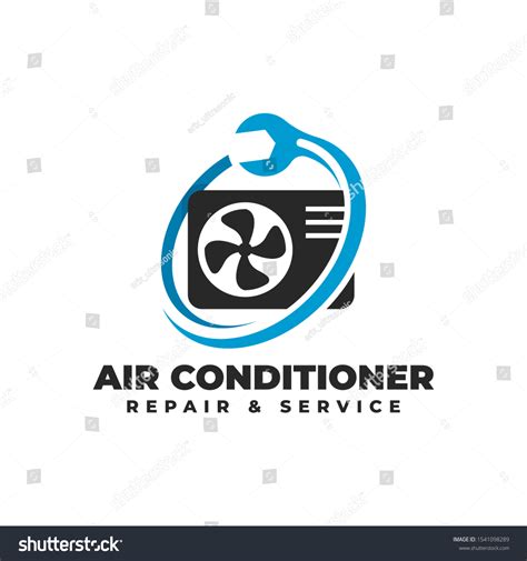 Air Conditioner Repair Service Logo Vector Vetor Stock Livre De