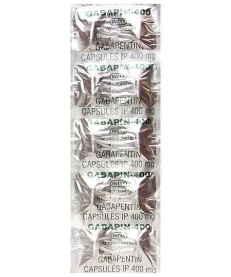 Gabapin 400 Gabapentin Capsule Packaging Size 10 Capsules In 1 Strip At Rs 216stripe In Surat