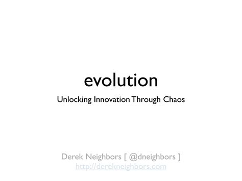 Evolution Unlocking Chaos Through Innovation PPT