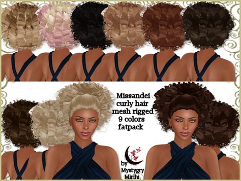 Second Life Marketplace Missandei Curly Hair Mesh Rigged Short 9