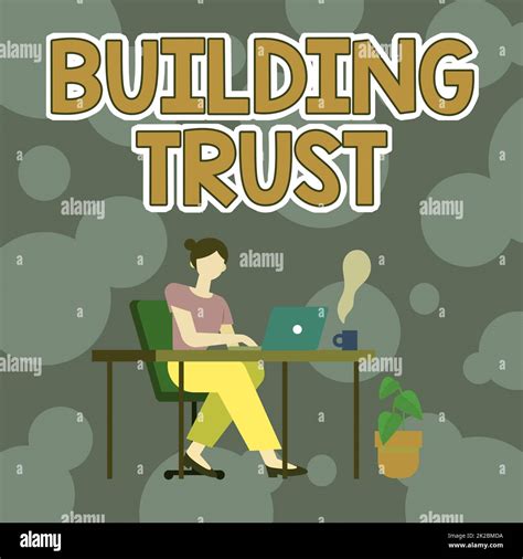 Hand Writing Sign Building Trust Concept Meaning Activity Of Emerging
