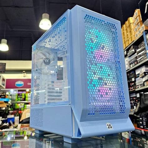 Thermaltake Ceres 330 Tg Argb Hydrangea Blue Case Shopee Thailand