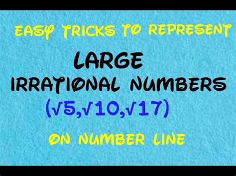 Representing Root 5 Root 10 And Root 17 On Number Line YouTube