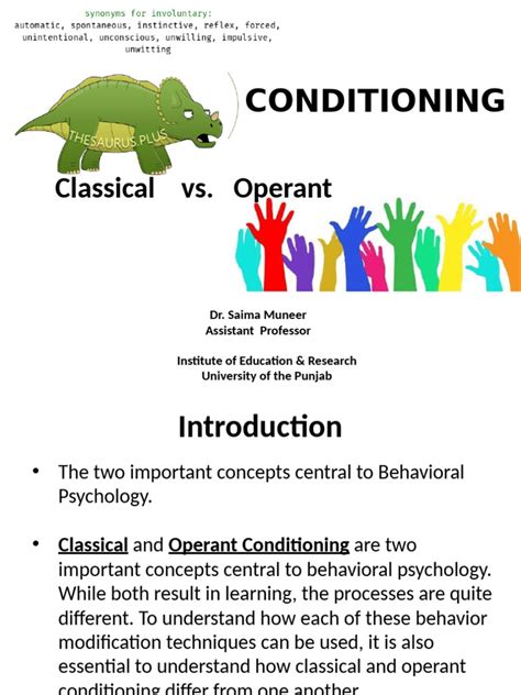 Classical Vs Operant Conditioning Pdf