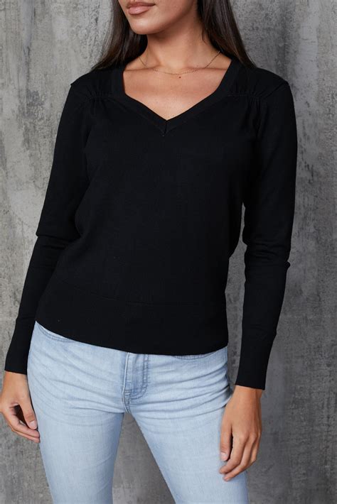 Long Sleeve Sweater Black Timelesswholesale