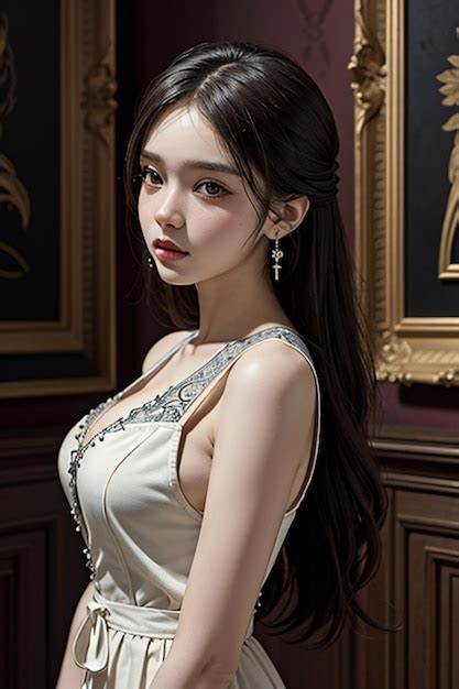 Premium Ai Image Oriental Beauty Delicate Facial Features Young