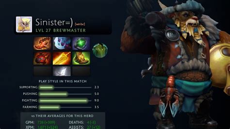 Dota 2 Replay 735c Offlane Brewmaster Mvp Youtube